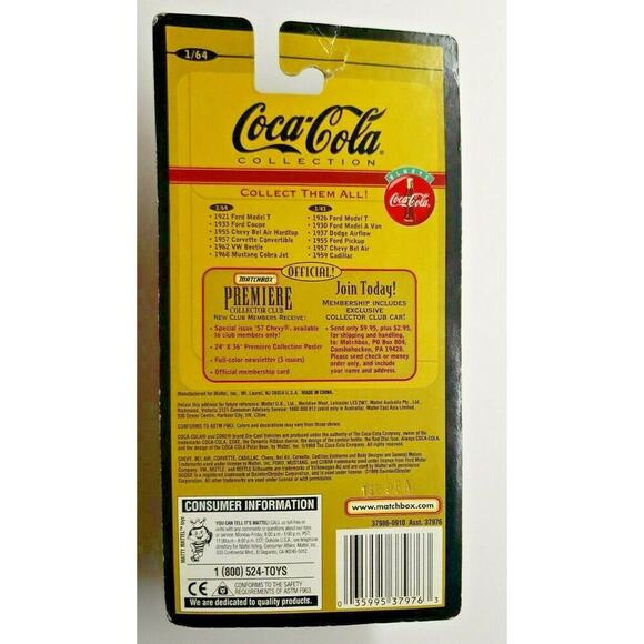 Coca Cola | Accents | Vintage 999 Coca Cola Matchbox Collectibles Yellow 1921 Ford Model T Truck ...